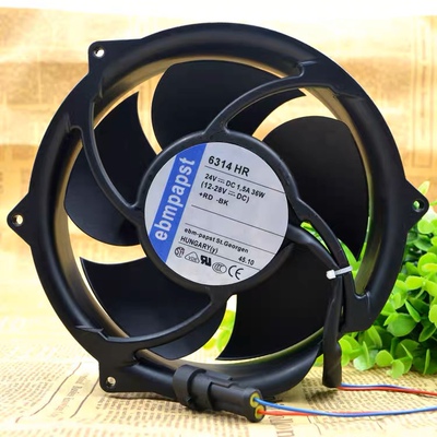 原装ebmpapst 24V 36W 6314HU 6314HR ACS510变频器ABB散热风扇
