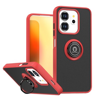 适用于infinix Smart 9手机壳infinix HOT 50i 4G车载磁吸磨砂半透明亚克力指环支架保护套防摔防指纹