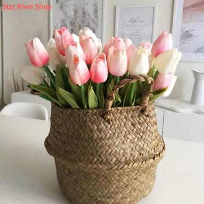 510Pcs Tulips Artificial Flower PU Real Touch Tulip Bouquet