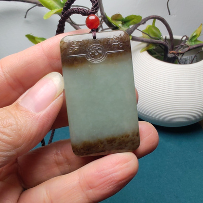 新疆和田玉且末糖青白玉无事牌子天地糖特色油润男女国风顺遂无虞