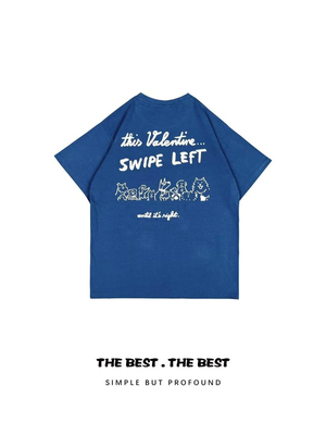 男女同款情侣装AIMEEWQ正品字母数字刺绣简单宽松短袖T恤中长上衣