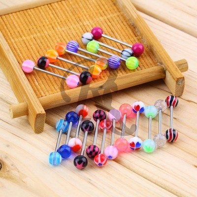 20pcs/lot jewelry piercing tongue ring studs barbell bar rin
