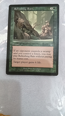 万智牌 Refreshing Rain 英文 清新之雨 宿敌 绿 银 实拍 文波MTG