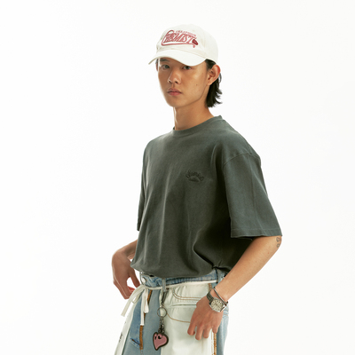 化学制品 中古感做旧复古基础T恤 T2_CRM_TSHIRT_260G