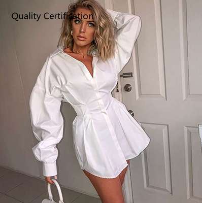 Lapel Blouse Tops Office Lady Elegant Shirts Female