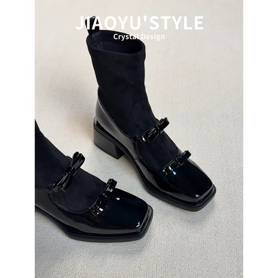 现货！！【免费试穿】牛皮短靴