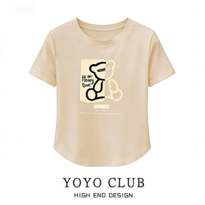 休闲大码女装宽松百搭圆领短袖