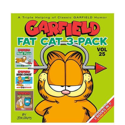 【预售】【Random House】加菲猫3合1#25英文漫画Jim Davis进口原版书平装14岁以上Garfield Fat Cat 3-Pack #25Penguin Books (U
