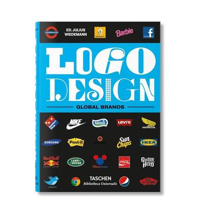 【现货】标志设计.全球品牌【Bibliotheca Universalis】Logo Design英文平面字体图案标志设计Julius Wiedemann精装TASCHEN进口原