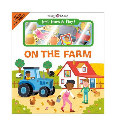 【现货】【边玩边学】农场 益智场景互动书Let's Play & Learn! On the Farm英文儿童趣味Roger Priddy纸板书Priddy Books US3-6岁