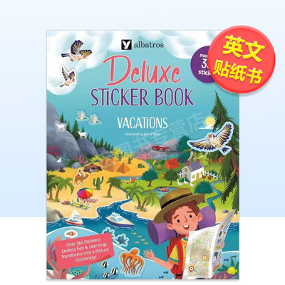 【预售】【场景贴纸书】节日【Deluxe Sticker Books】Vacations英文儿童趣味3-6岁平装进口原版书Joli Hannah Albatros Media