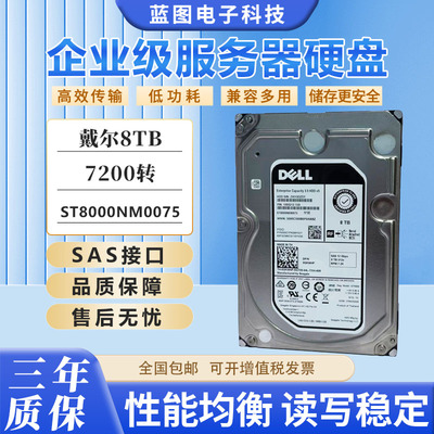 Dell 8T 7.2K SAS 12Gb ST8000NM0075/0185 0GKWHP 0M40TH 硬盘