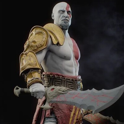 Kratos 战神奎托斯 3D打印图纸模型 STL 手办素材文件高精度
