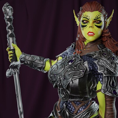 Lae Zel博德之门3菜菈泽尔3D打印模型STL文件素材高精度图纸