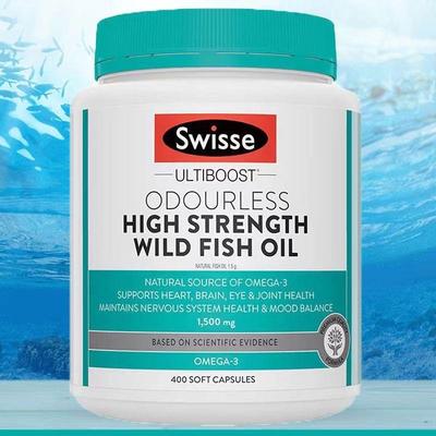 澳洲Swisse深海鱼油软胶囊无腥味1500mg400粒omega3