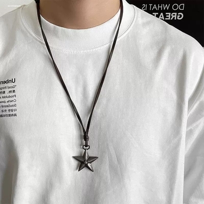 黑色绳星星项链女款2025新款choker装饰颈链高级感锁骨链配饰