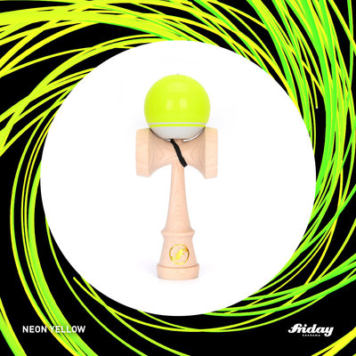 Friday 荧光系列 黄 枫木 黏性漆 剑玉剑玉 kendama