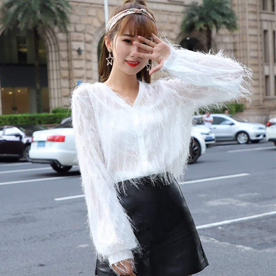 甜美风流苏港味衬衣女