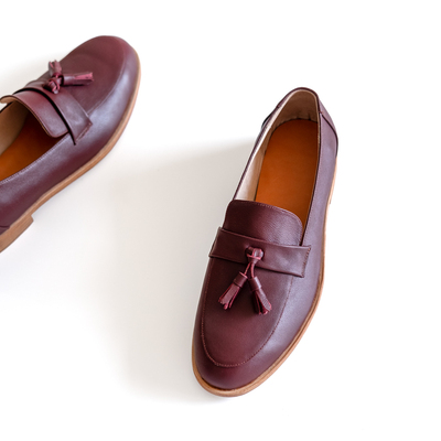 复古乐福鞋真皮底Loafers