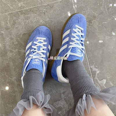 Adidas三叶草男女GAZELLE德训鞋经典蓝红运动休闲鞋KH6038 KH6039