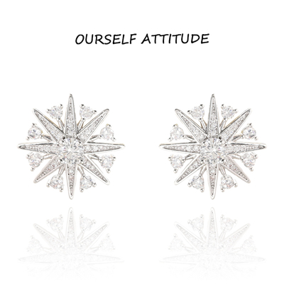 OURSELFATTITUDE雪花精美耳钉