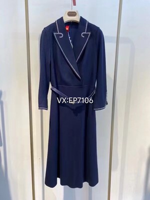 秋冬款高级系列优雅如意纹羊毛收腰连衣裙 EPFIW4545C-5999