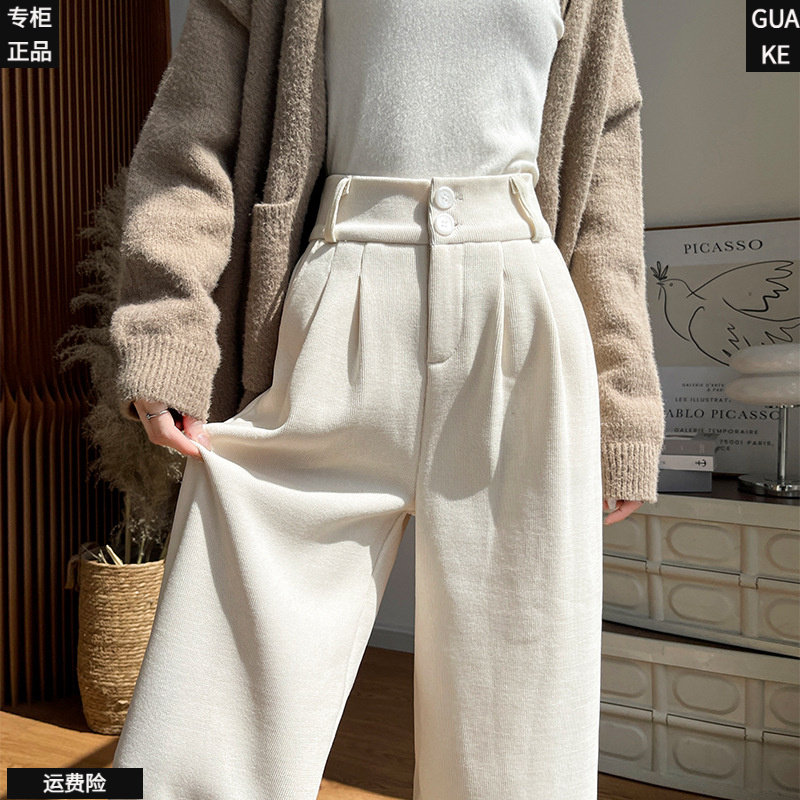 黑色西装裤女裤2026新款夏季高级感垂感西裤直筒小个子冰丝阔腿裤
