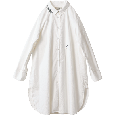 Sunnyclouds女式纯棉长款衬衫