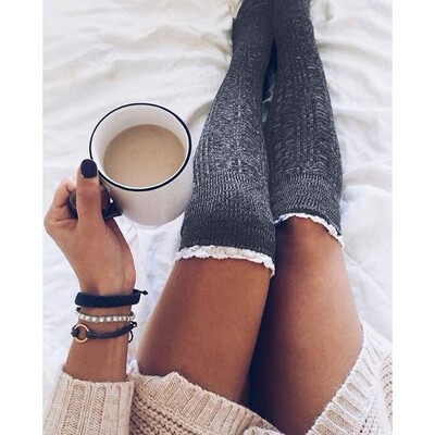 Knee Socks winter stockings чулки 冬季 过膝袜长筒袜