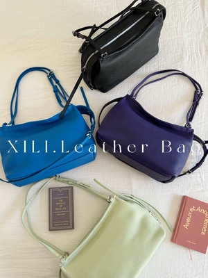 XI.LI西里·【夏日千金】头层牛皮小众百搭大容量单肩斜挎hobo