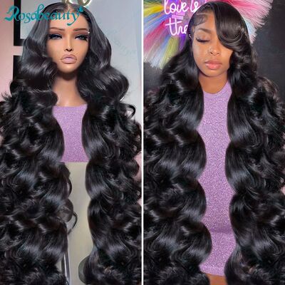 250% HD Transparent Body Wave Lace Front Wig Brazilian13x4 1
