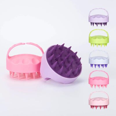 Shampoo Head Scalp Massage Brush Silicone Soft Skin Friendly
