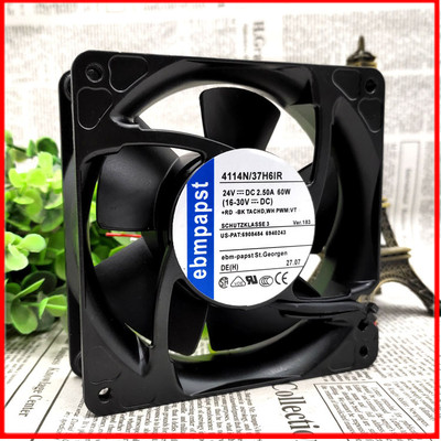 德国ebmpapst 4114N/37H6IR 24V 2.50A 60W 12038 12CM 铝框风扇