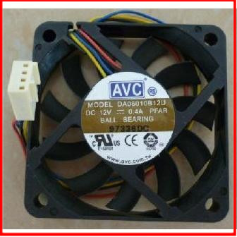 AVC 6010 12V 0.40A DA06010B12U 6CM 4线PWM自动控速CPU风扇