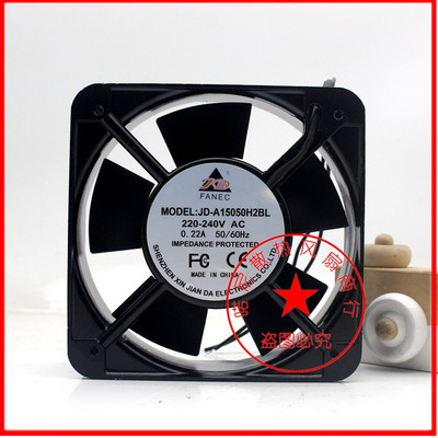 全新原装FANEC JD-A15050H2SL/BL AC220V 方形 机柜轴流风机15CM
