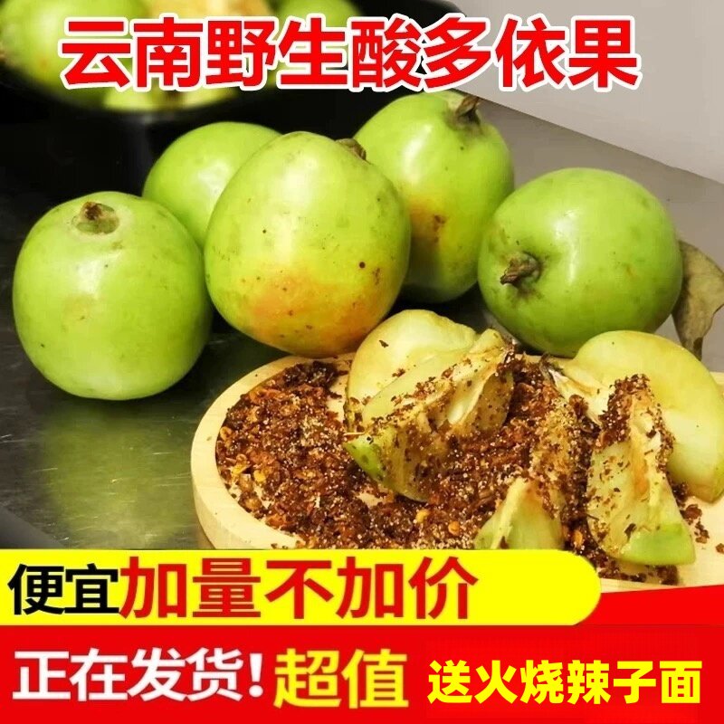 现摘新鲜野生嫩多依嫩木瓜云南特产当季孕妇开胃水果山地酸多依芽
