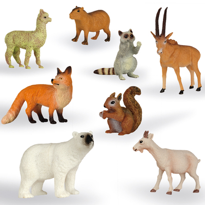 狐狸北极熊松鼠羚羊模型