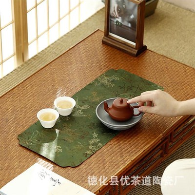 云纱双面茶席春祥干泡席桌旗中国风茶桌垫壶垫茶道配件
