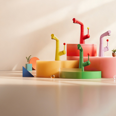 多巴胺抽拉升降面盆水龙头冷热