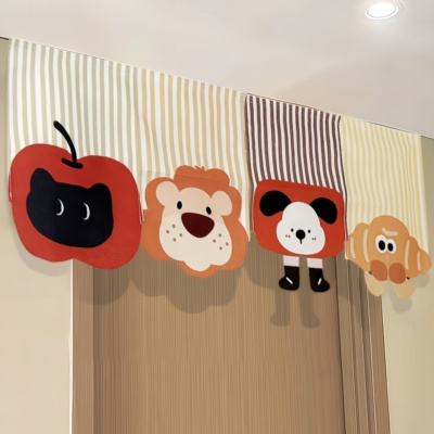 吊旗门帘卧室门装饰厨房门帘隔断可爱卡通门帘门头横挂布帘短帘