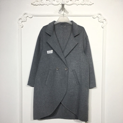 潮系列 8151S233 时尚双面呢毛呢外套品牌女装折扣颦
