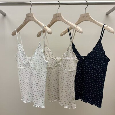 class韩国直邮1042302 the plan 韩代2026款  木耳边碎花小吊带