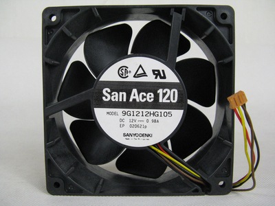 三洋 9G1212HG105/101 12038 12CM 12V 0.98A 双滚珠 直流 风扇