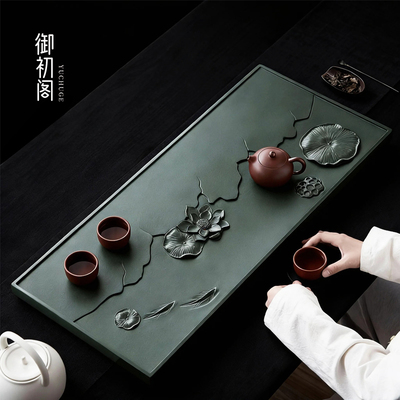 整块天然乌金石茶盘拒绝人造石