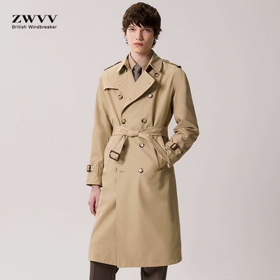 长款过膝春季战壕风衣防泼水面料