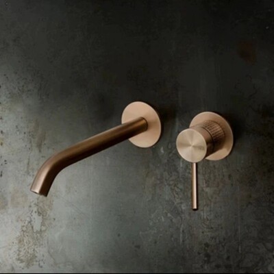 意大利捷仕GESSI枪灰色Meccanica暗装面盆龙头入墙全铜预埋