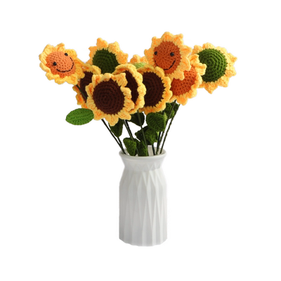 向日葵手工花束diy材料包毛线