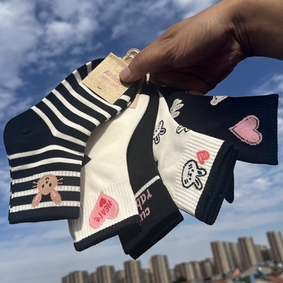 中筒儿童袜公主袜爱嘀嗒吸汗秋季