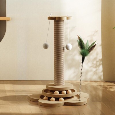 1Pc Sisal Vertical Cat Scratching Post WearResistant NoLint
