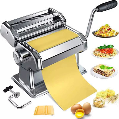 Pasta Maker Machine Homemade Stainless Steel Manual Roller